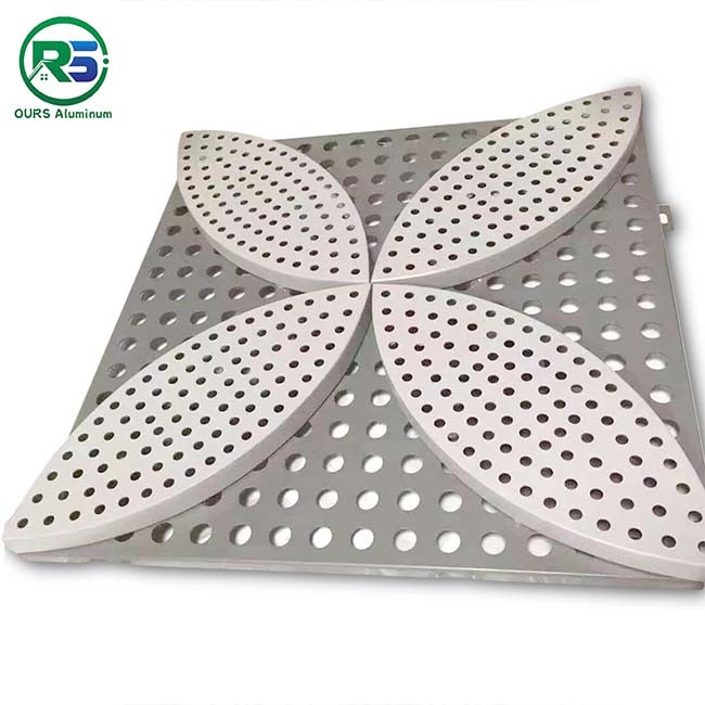 Panel Dinding Aluminium Dekoratif Artistik Lubang Punch Panel Cladding ...